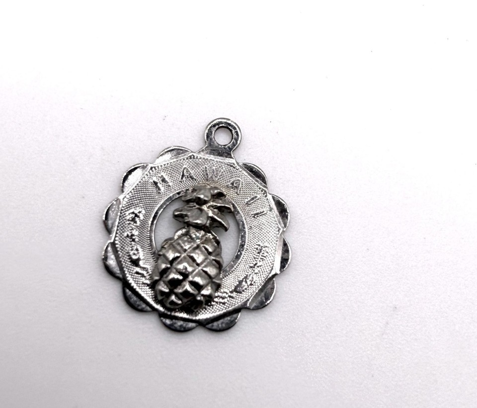 Vintage round pineapple 925 sterling silver pineapple charm | eBay