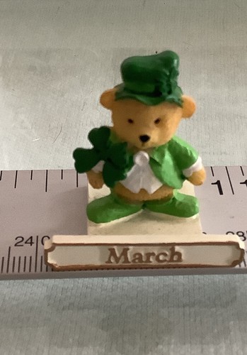 Avon 2002 Perpetual Calendar Replacement March Resin Teddy Bear | eBay