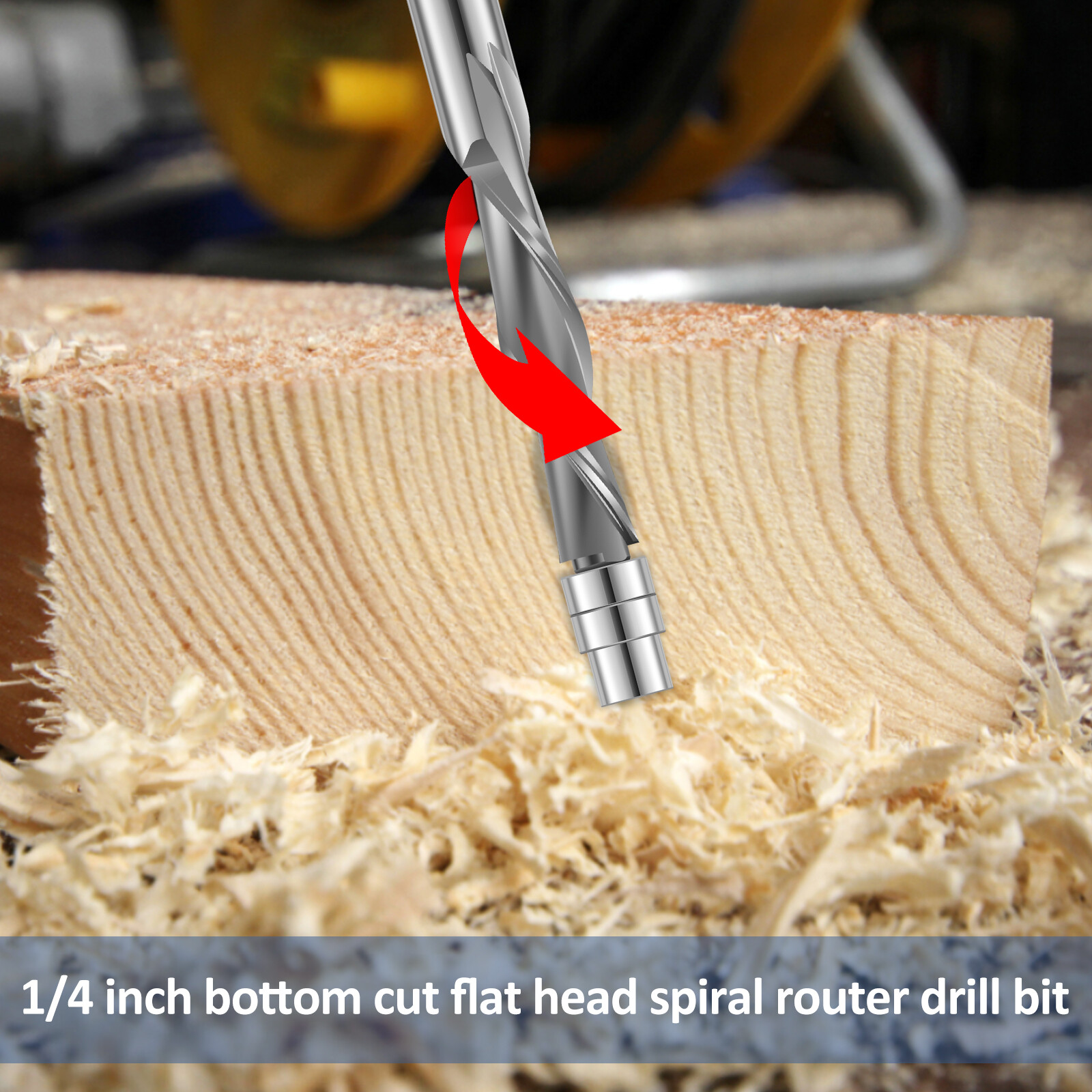 Downcut Spiral Flush Trim Router Bit Carbide Flush Cut Router Bit w/ 1/ ...