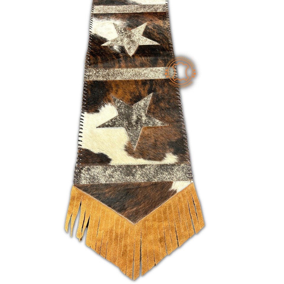 Cowhide Table Runner Star Design 7ft long - Table Decor Runner | eBay