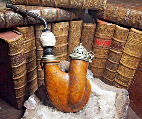 RARE SMALL CARVED BIRCH WOOD PIPE, ULM TYPE FOR WOMEN! | eBay
