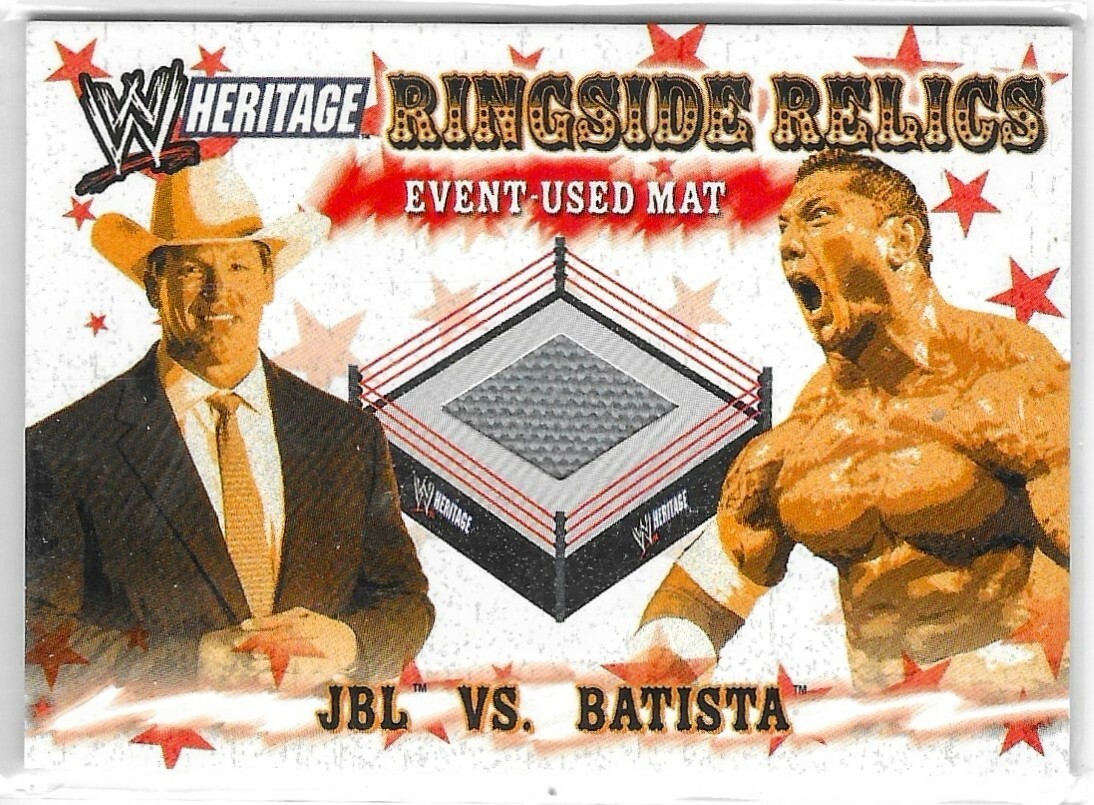 2005 Topps WWE Heritage Batista & JBL Ring Mat Relic Card | eBay