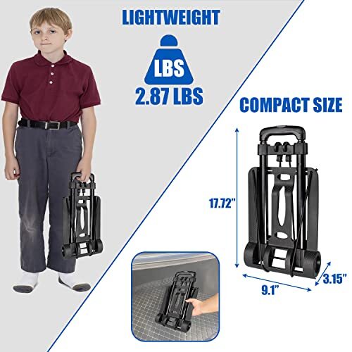 Folding Hand Truck, Foldable Dolly Cart with Two Wheels, Collapsible ...