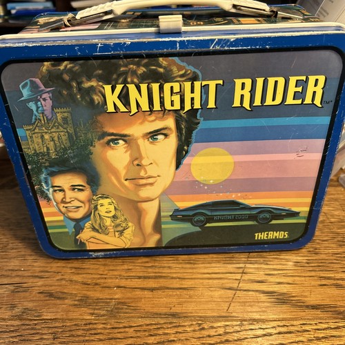 VTG 1980s Knight Rider David Hasselhoff Tin Metal Lunch Box Only No ...