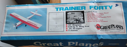 Great Planes Trainer 40 Series Airplane Kit - NIB | eBay