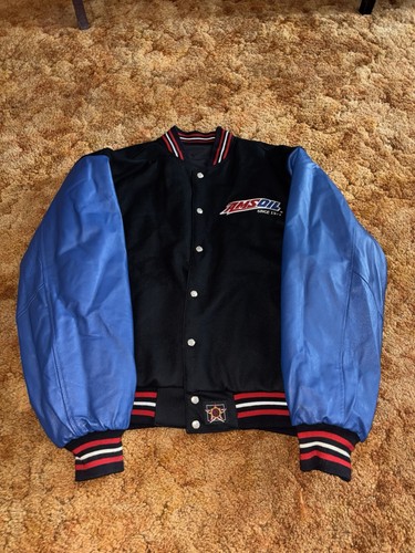 Vintage Amsoil Jacket Mens XL JH Design Wool Leather Racing Varsity ...