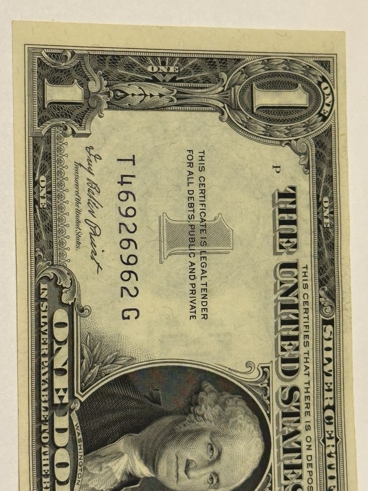 1935 one dollar blue seal series E silver note Mint No Folds- Perfect ...