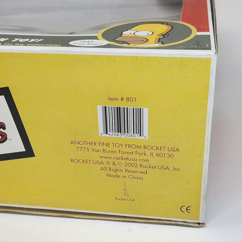 2002 THE SIMPSONS MOE'S TAVERN POOL GAME WIND UP TIN ACTION TOY NEW IN ...