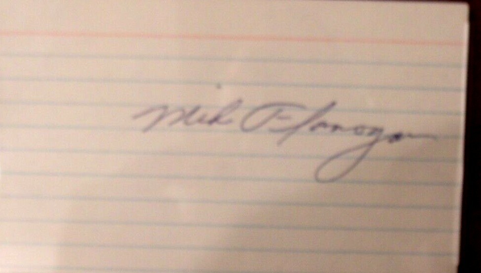 MIKE FLANAGAN MLB HAND SIGNED INDEX CARD CUT SIGNATURE AUTO SLABBED PSA ...