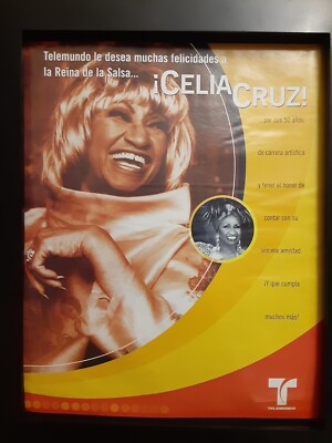 Celia Cruz Telemundo 50th Anniversary Rare Original Promo Poster Ad ...