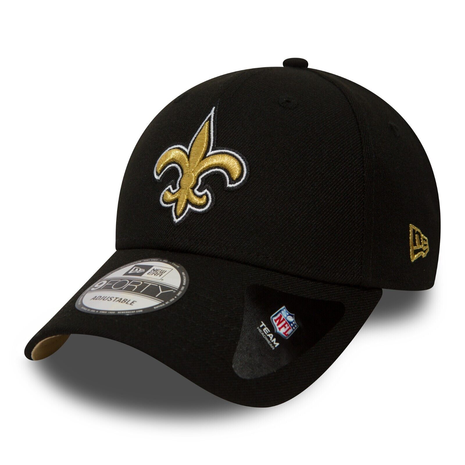 NEW ERA NEW ORLEANS SAINTS BASEBALL CAP.9FORTY NFL BLACK THE LEAGUE ...