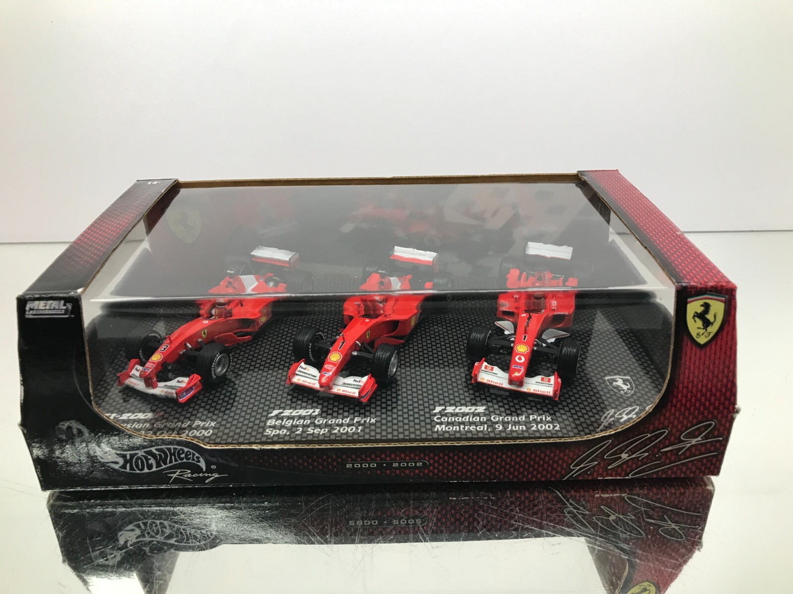 HOTWHEELS B7022 FERRARI F1 SET F1-2000 F2001 F2002 SCHUMACHER -1:43 ...