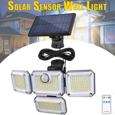 3000LM 333 LED Solar Lights Outdoor Waterproof Motion Sensor Security ...