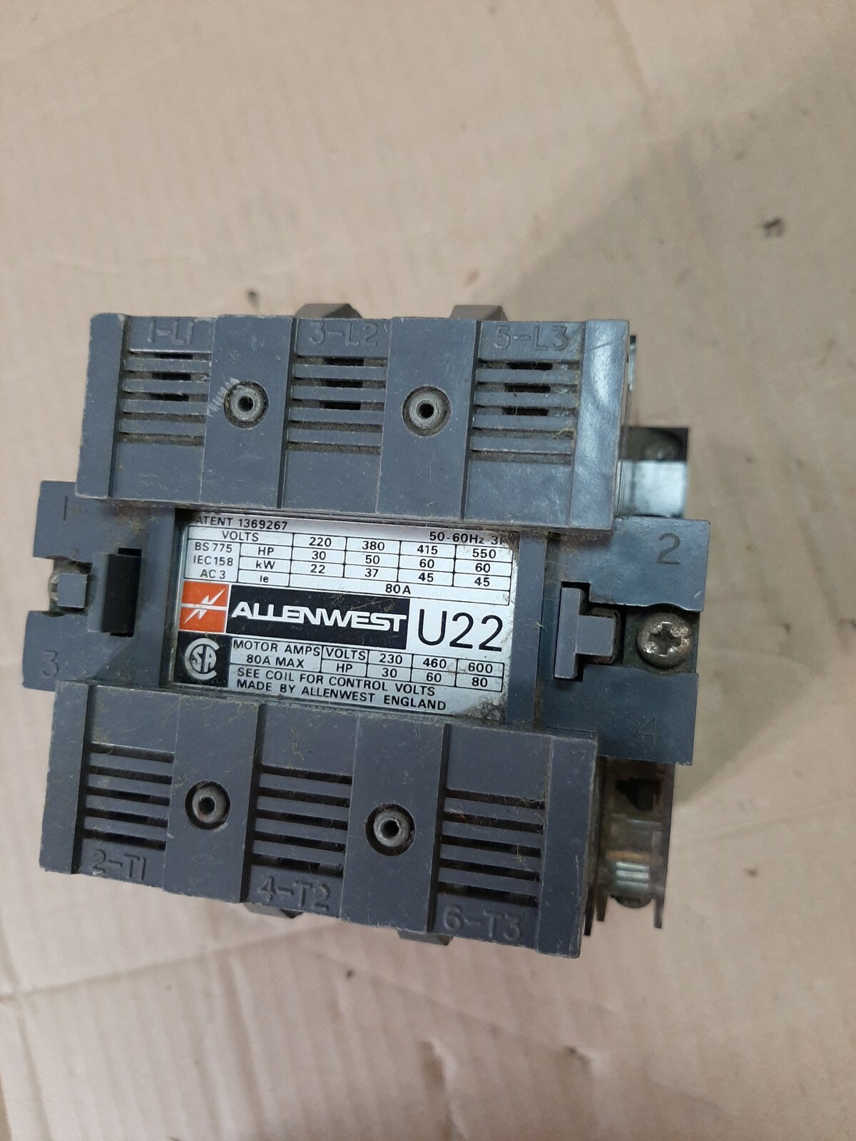 ALLENWEST CONTACTOR ,ALLEN WEST CONTACTOR PART NO.U22 | eBay UK