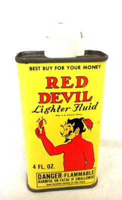 VINTAGE ADVERTISING RED DEVIL LIGHTER FLUID HANDY OILER TIN D-175 | eBay