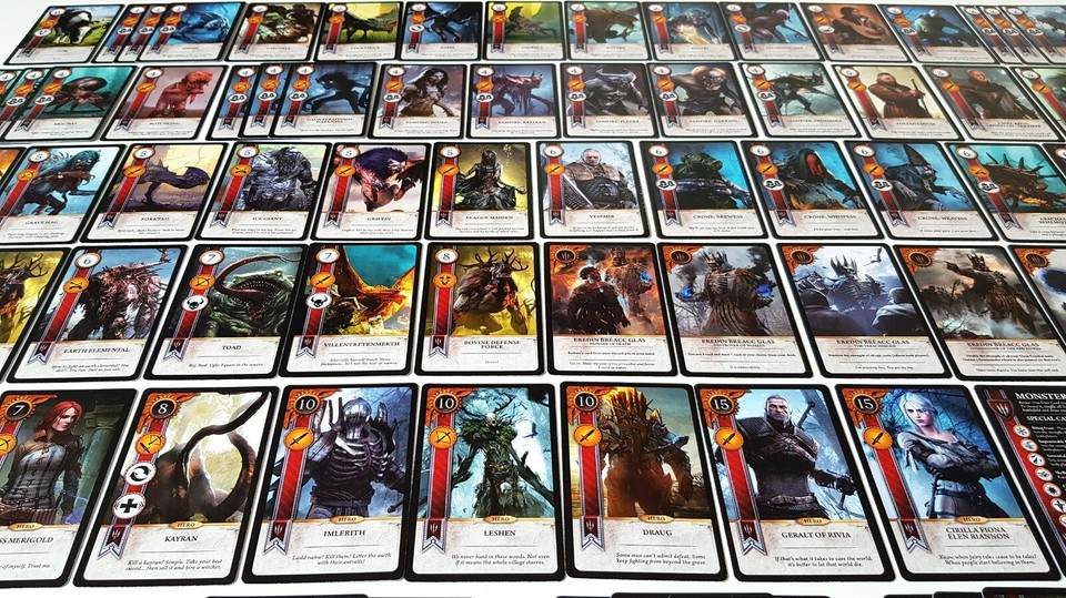 WITCHER 3 GWENT 429 CARDS ENGLISH COMPLETE SET 5 DECKS BOX GAMEBOARD ...