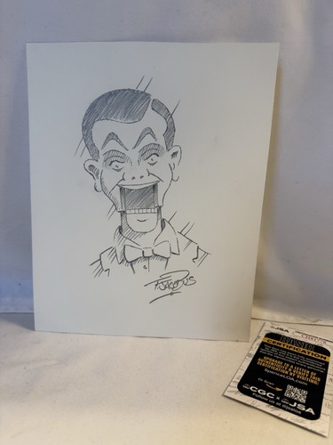 Tim Jacobus Autographed and Sketched 8x10 Goosebumps Slappy Dummy JSA ...
