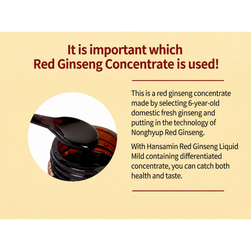 Hansamin Korean Red Ginseng Tonic Mild 50ml x 30 Pouches 6-Year-Old ...