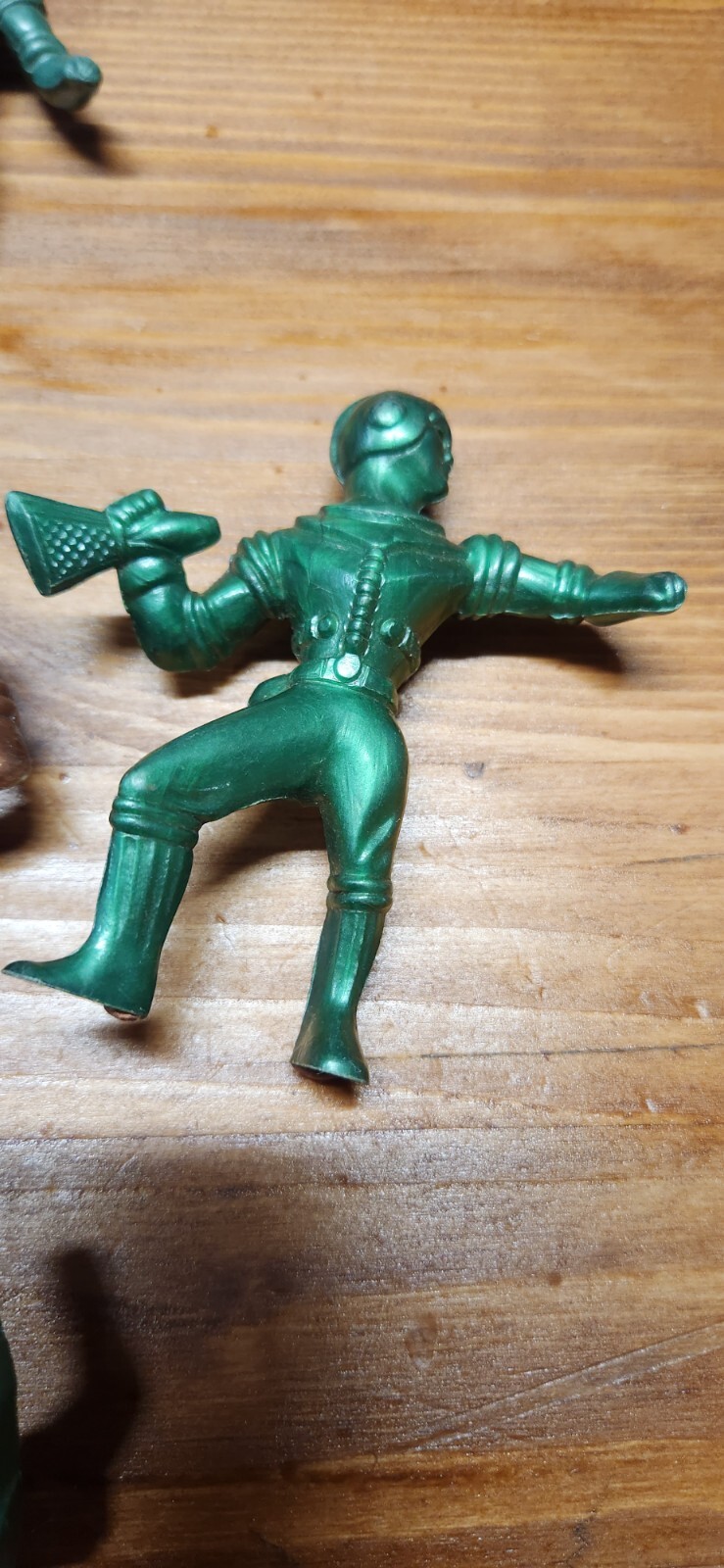 Vintage AJAX ARCHER Hard Plastic Spaceman SPACE MEN W/ Helmet green ...