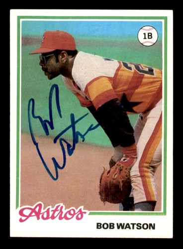 1978 Topps Burger King Baseball #12 Bob Watson Signed Autograph (No COA ...