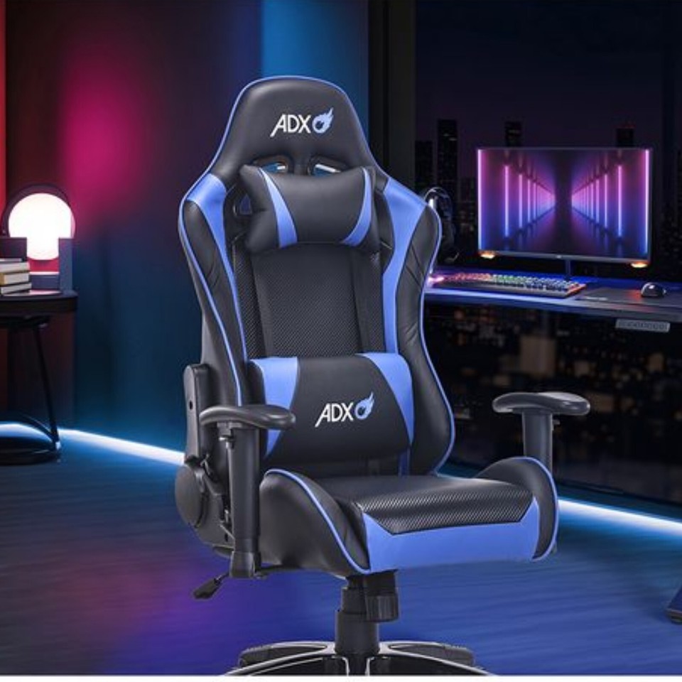 ADX Firebase Jr Race 24 Gaming Chair Padded PC Console Adjustable Arms ...