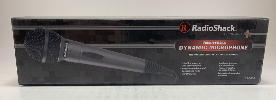 Radio Shack Unidirectional Dynamic Microphone 33-3038 New Open Box | eBay