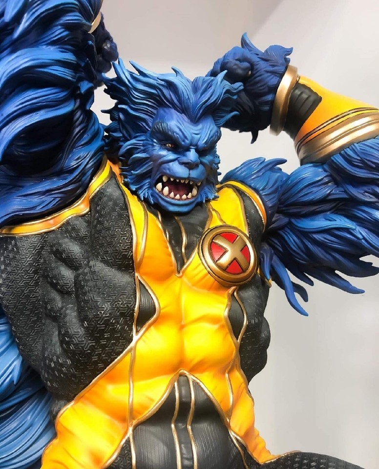X MEN THE BEAST SENTINEL DIORAMA CUSTOM STATUE 1/4 RARE + SIDESHOW BOOK ...