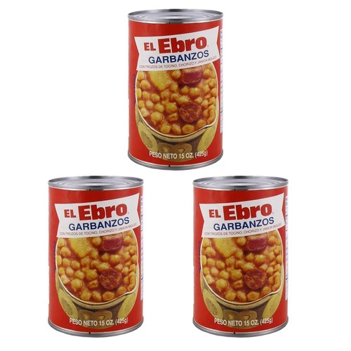 El Ebro Chick Peas Soup w/ Bacon, Chorizo And Ground Smoked Pork, 15 OZ ...