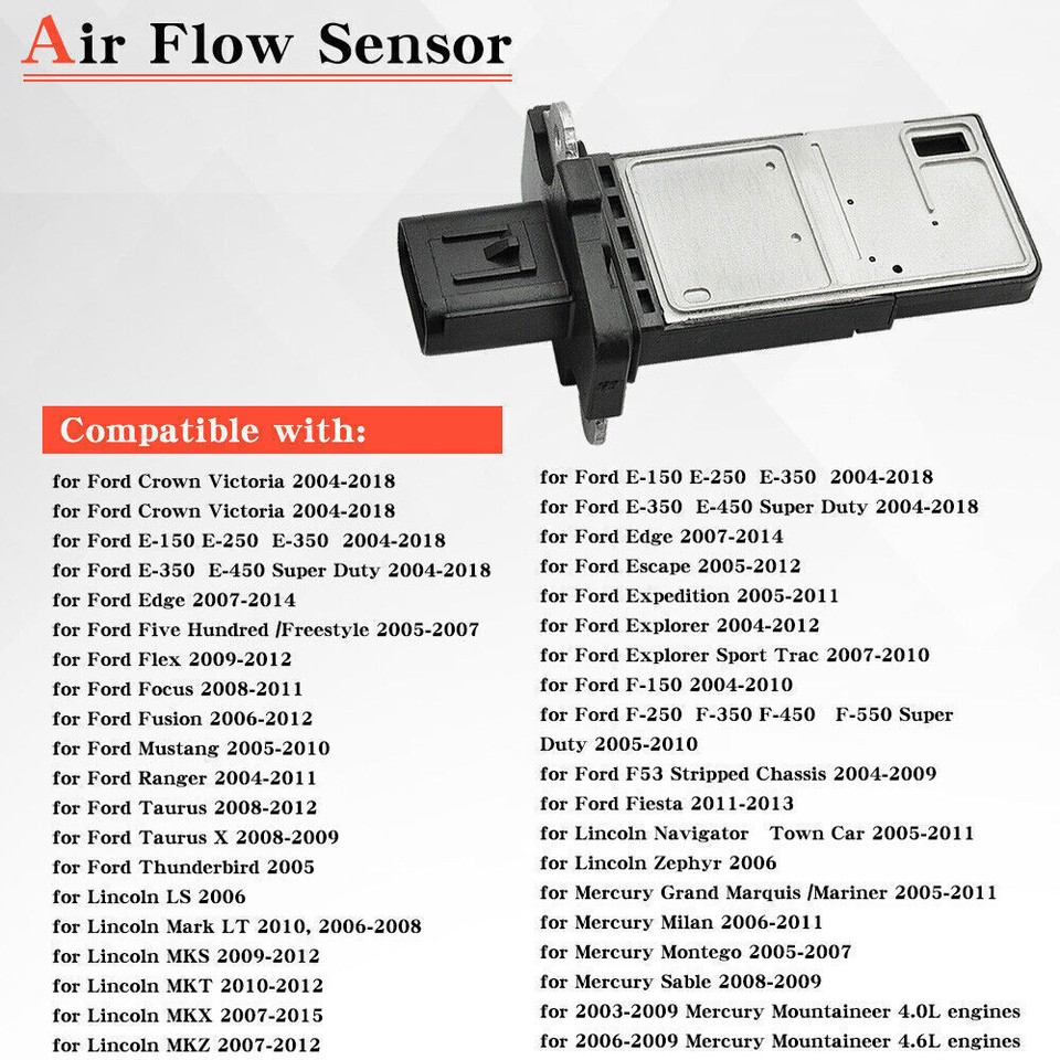 Ford Mazda F150 AFLS131 MAF Motorcraft Mass Air Flow Sensor 3L3A-12B579 ...