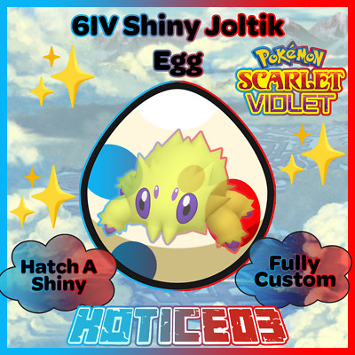 Joltik SHINY 6IV EGG Pokemon Scarlet & Violet INDIGO DISK DLC | eBay