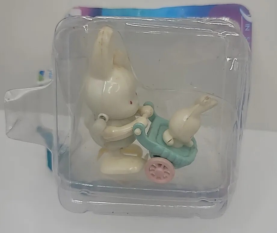 Vintage Bunny Rabbit Wind Up Toy Baby Stroller Easter Collectible | eBay