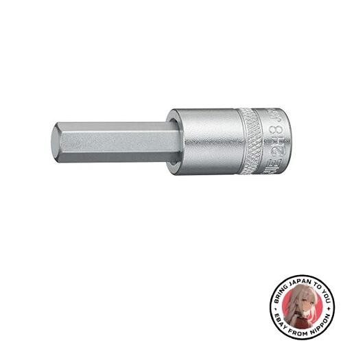 New Tone Hexagonal Socket 2H-08 6.35mm Drive 1/4 Diameter 8mm Width ...
