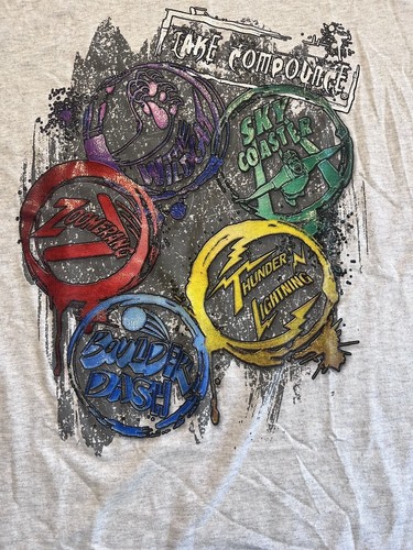 Grey Lake Compounce Rides Compilation Men’s T Shirt XL Anvil Tag | eBay