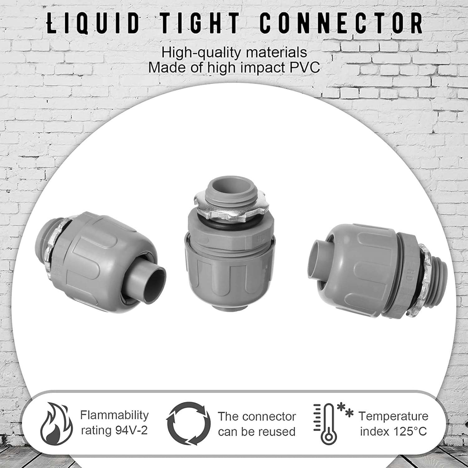1/2 Inch Liquid Tight Connector PVC Electrical Conduit Fittings ...