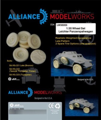 AM-WORKS LW35053 1/35 Wheel Set for Leichter Panzerspahwagen (6pcs) | eBay