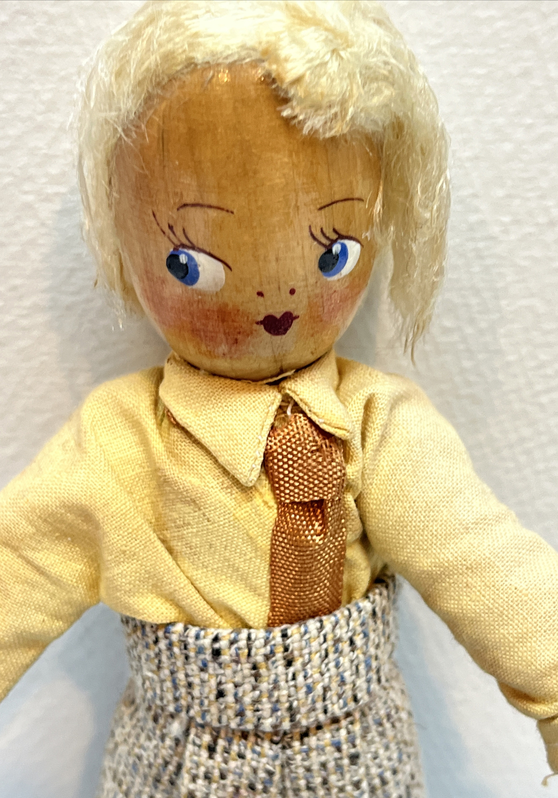 Vintage Polish Wooden Peg Joli Dolls - Set of 4 Folk Art Hand Painted ...