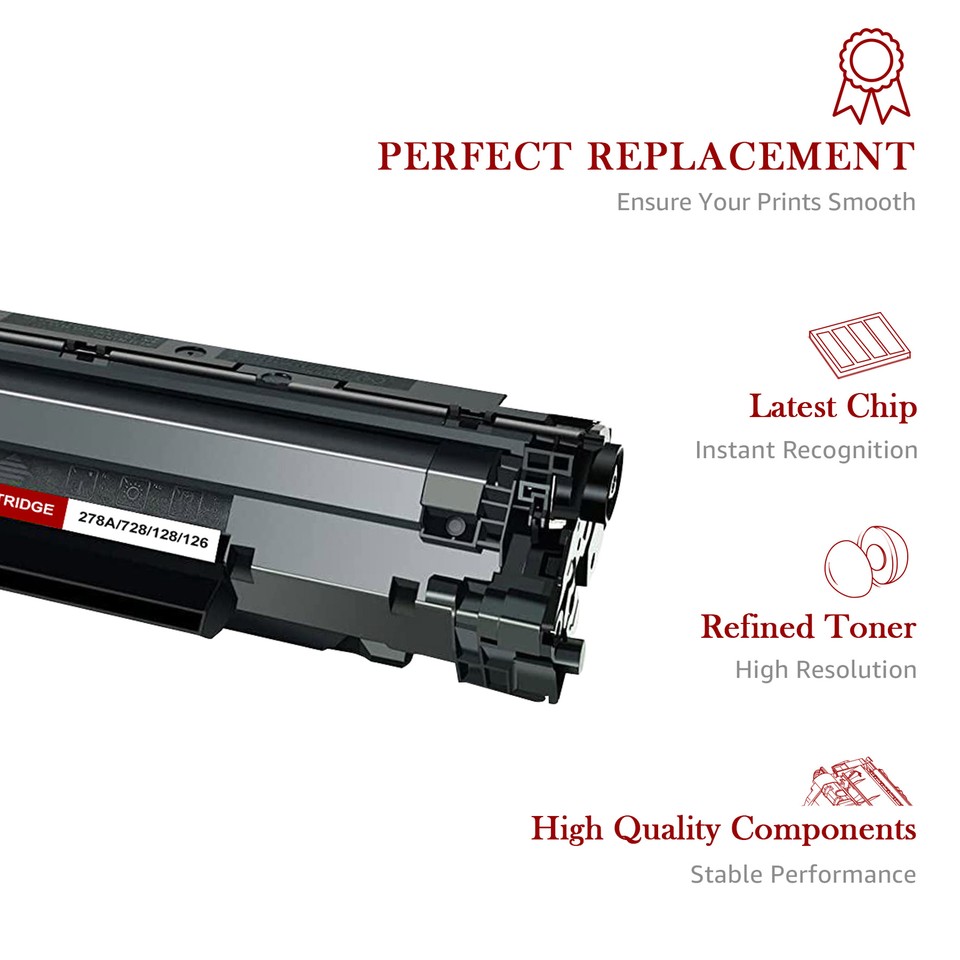 4PK CE278A 78A Laser Toner Cartridge Compatible For HP LaserJet ...