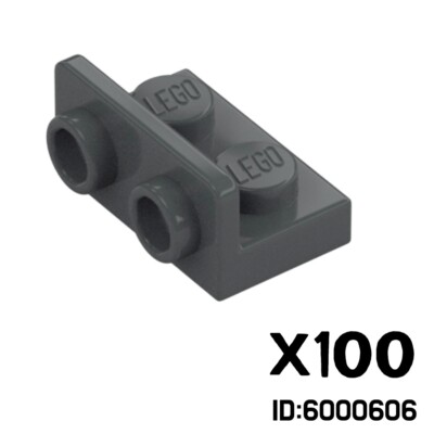 LEGO 100x ANGULAR PLATE 1.5 BOT. 1X2 1/2 Dark Stone Grey Color 6000606 ...