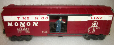 LIONEL POSTWAR HTF 3494-550 MONON OPERATING BOX CAR VARIATION ...