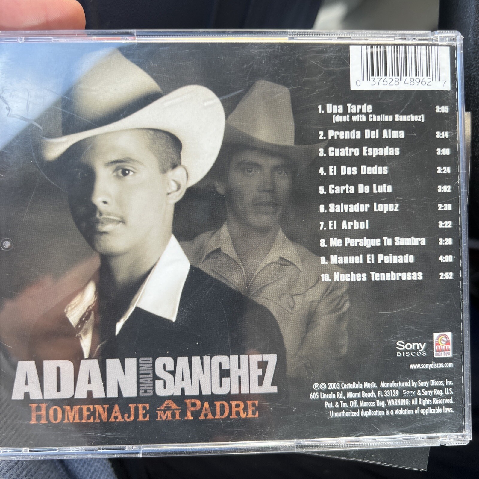 Homenaje a Mi Padre by Adan "Chalino" Sanchez (CD, Apr-2003, Cadena ...