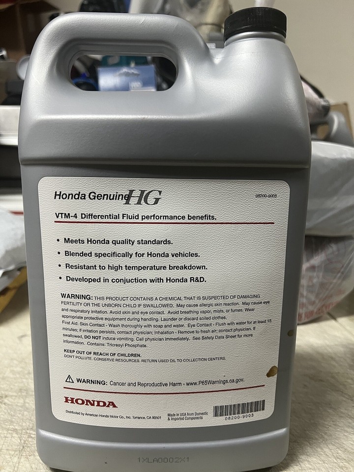 Genuine Honda / Acura Genuine VTM-4 Differential Fluid 08200-9003 With ...