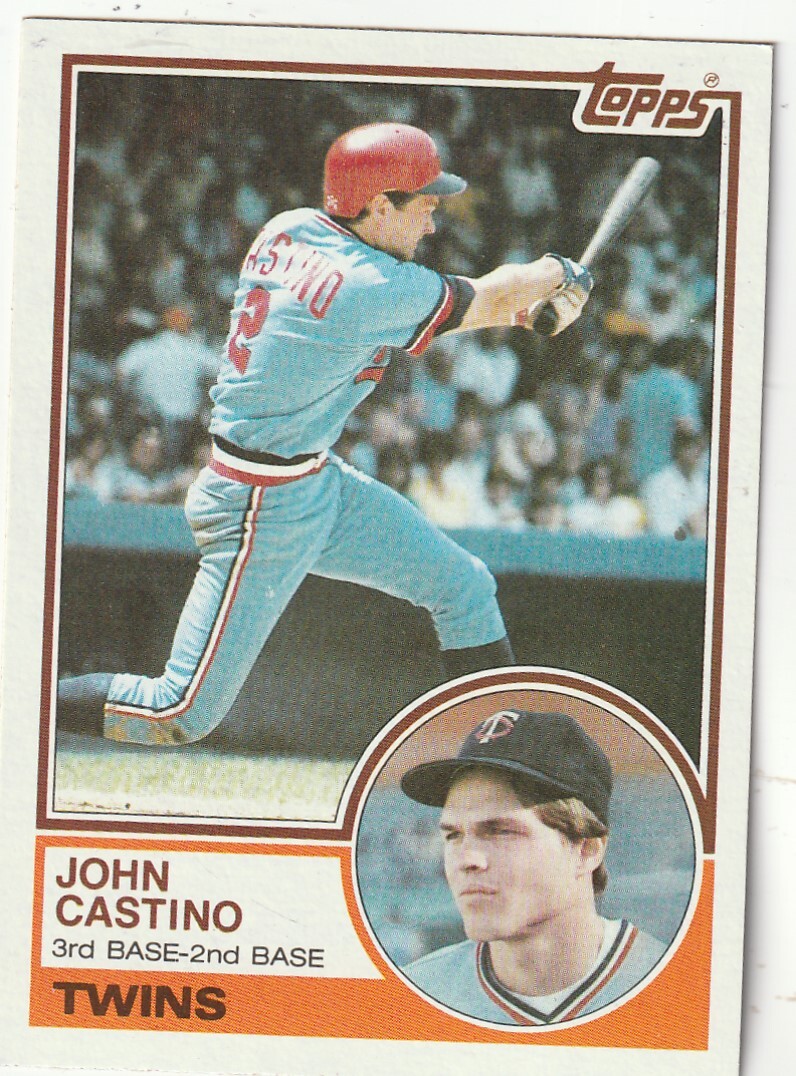 FREE SHIPPING-MINT-1983 Topps - John Castino #93 Minnesota Twins +BONUS ...