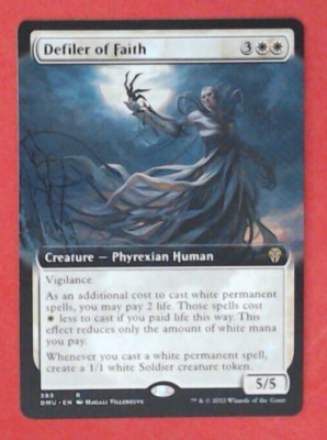 MTG Bling - Showcase Extended Art - Defiler of Faith (385) Dominaria ...