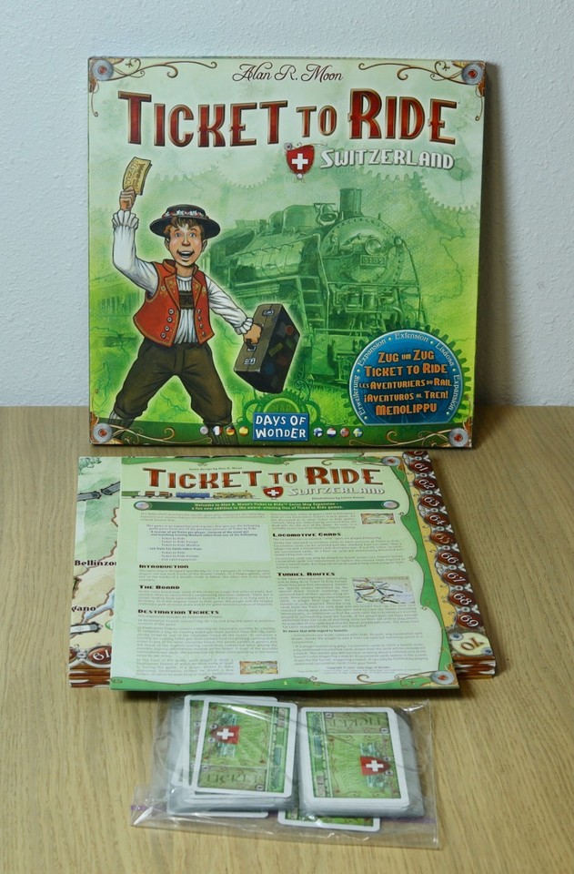 Ticket to Ride: Switzerland Expansion (2011) – Days of Wonder ...