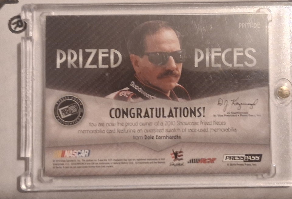 Nascar 2010 Press Pass Dale Earnhardt Sr RacedUsed SheetMetal Jumbo 11/ ...
