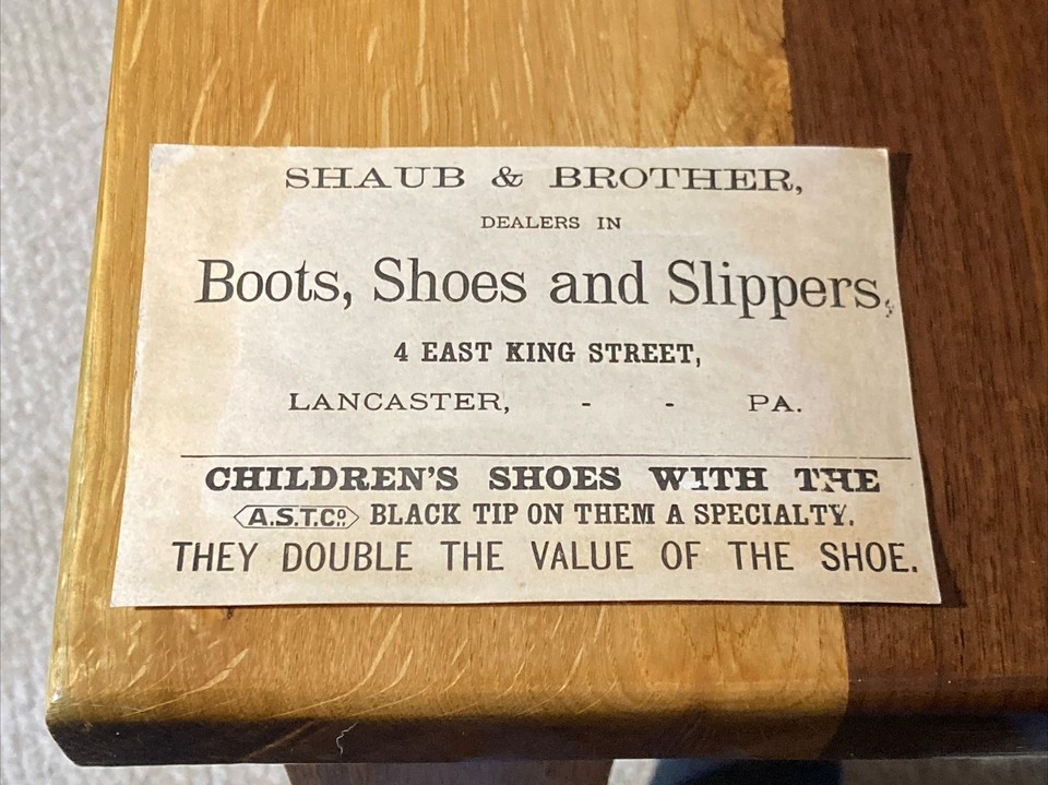 Shaub & Brother Trade Card - Boots & Shoes - Lancaster, PA. P27 | eBay
