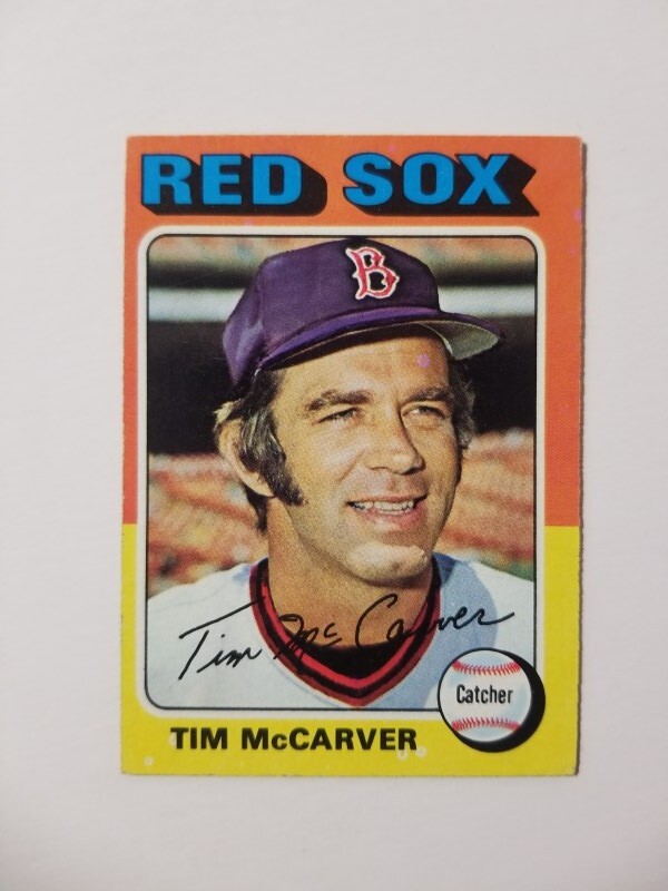 TIM MCCARVER 1975 TOPPS BASEBALL CARD #586 BOSTON RED SOX Nr.MT. | eBay