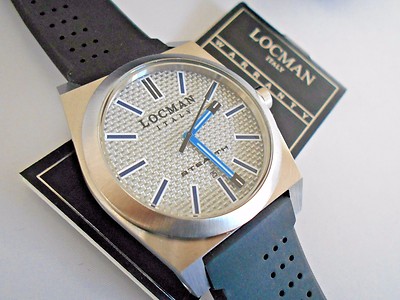 New Men's Locman Sport Stealth Titanium Quartz Watch with Leather ...