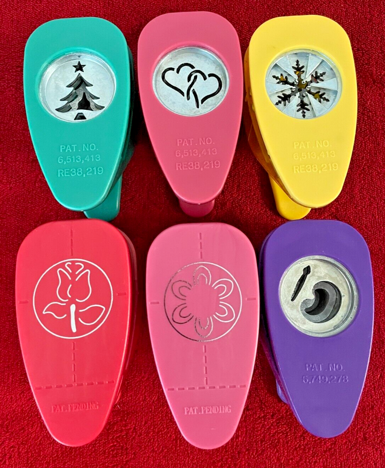 EK Success Paper Punches; 6 Pieces; Hearts,Rose,Artist,XmasTree ...