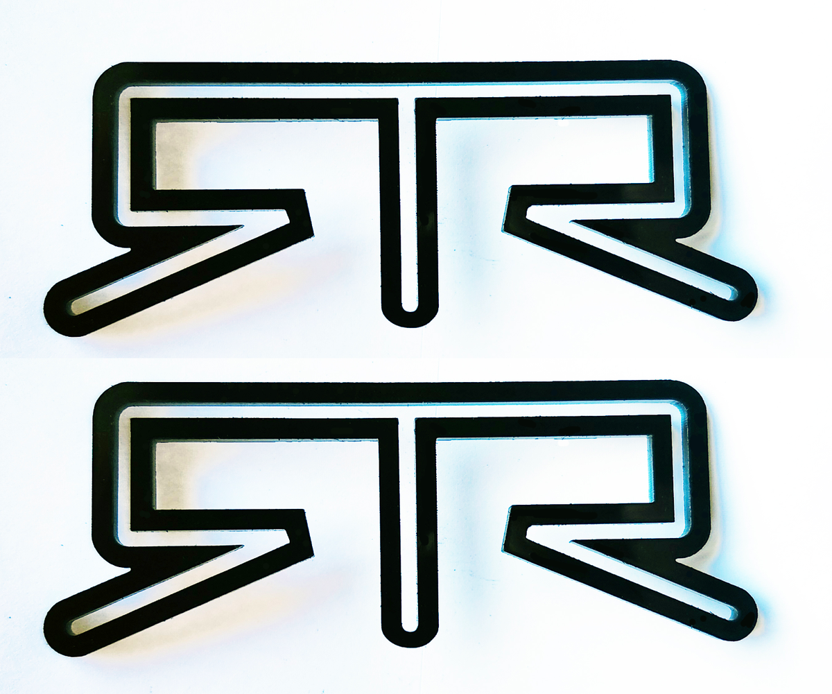 Ford Rtr Logo RTR Black Round Emblem Metal Sign | Auto Gear Direct